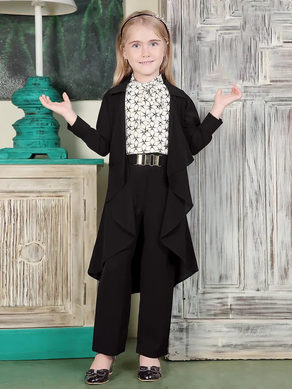 Black terry rayon jacket style co ord set-G3-GCC24 | Australia