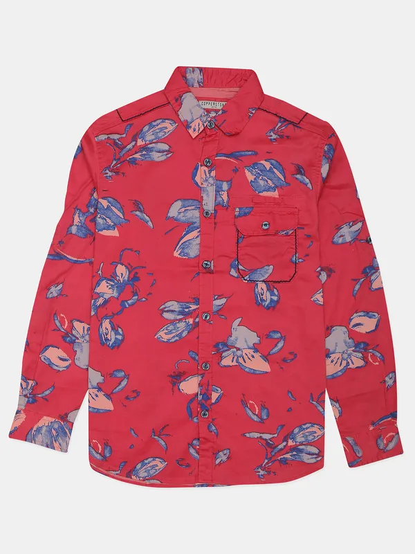 Copperstone pink printed cotton shirt-G3-MCS9022 | United States