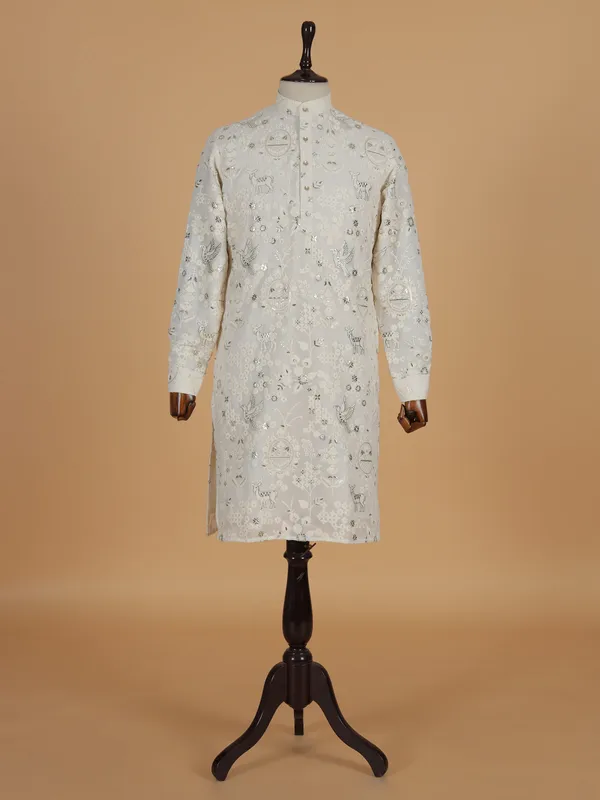 Cotton white waistcoat set for men-G3-MWCS1526