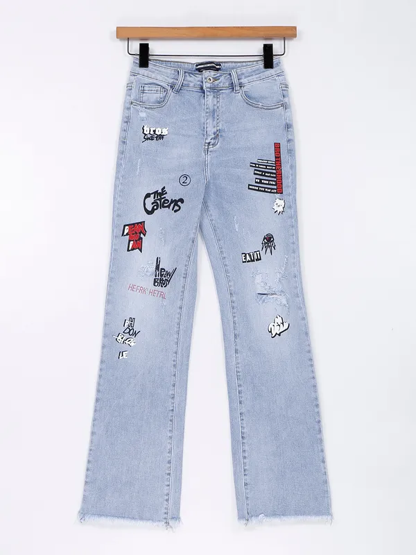 Deal light blue straight jeans-G3-WJJ0599 | United States