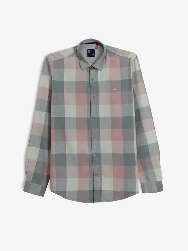 FRIO pink and grey checks cotton shirt-G3-MCS13932 | New Zealand
