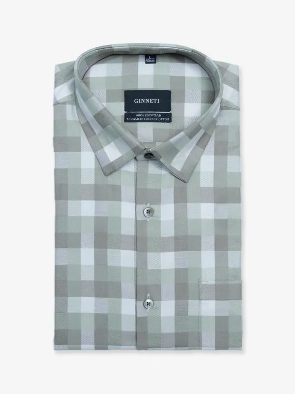 Ginneti pista green checks shirt-G3-MFS12853 | United States