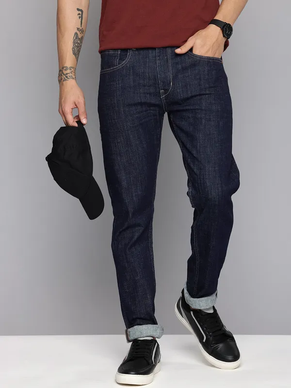 LEVIS dark navy slim fit denim jeans for mens-G3-MJE5628 | United...