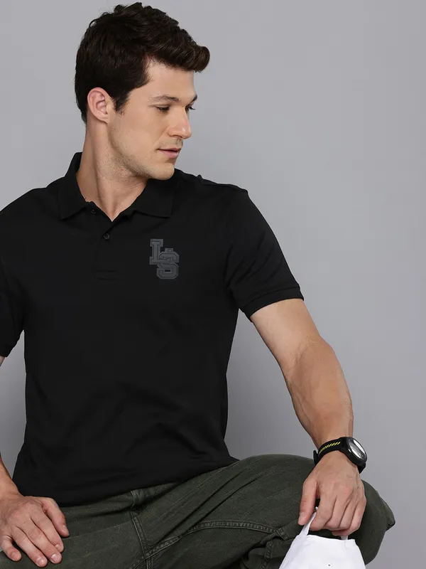 LEVIS plain black slim fit t-shirt IN cotton -G3-MTS19222