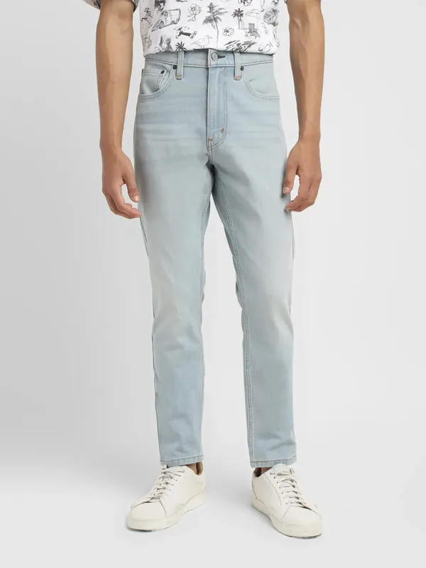 solid light blue jeans