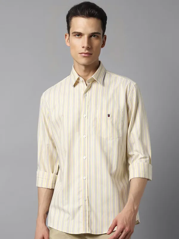 LP light yellow stripe cotton shirt-G3-MCS13860 | United States