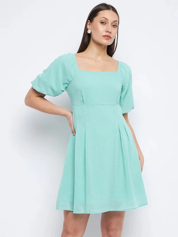MADAME green polyester dress-G3-WD0539 | United States