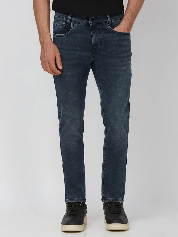 MUFTI blue washed skinny fit denim jeans -G3-MJE5238