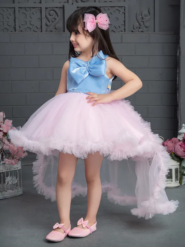 Pretty baby pink net frock-G3-GDR0525 | United States