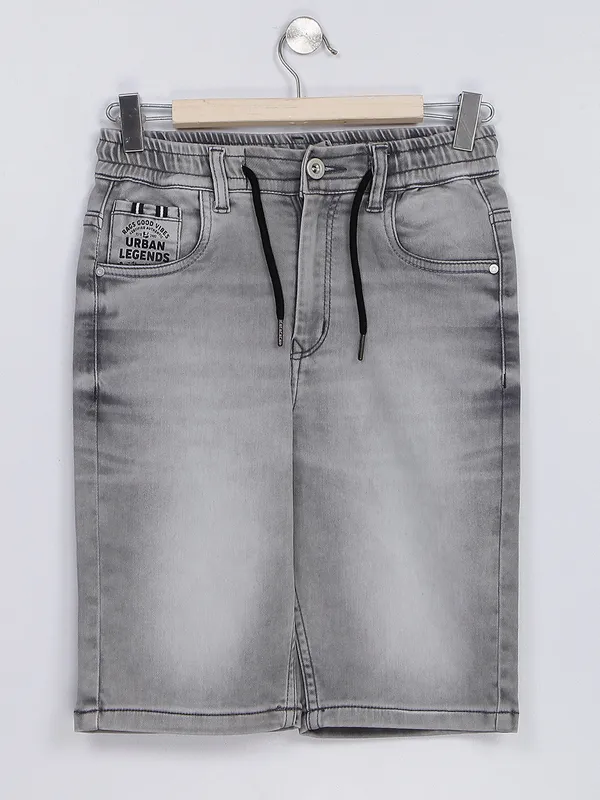 RAGS grey washed denim shorts-G3-BSO0539
