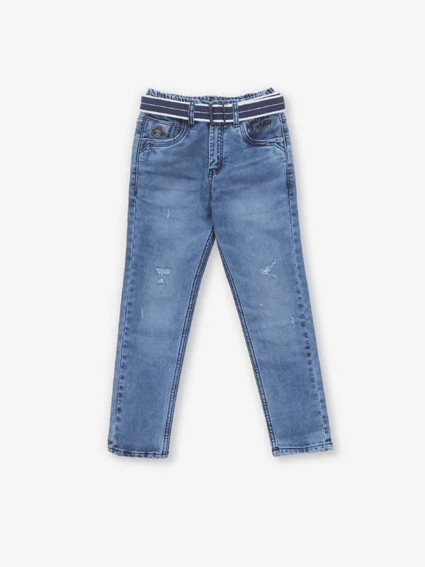 RAGS light blue washed ripped jeans-G3-BJE01149