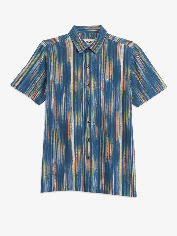 RELAY multi cotton printd shirt-G3-MCS14430 | United States