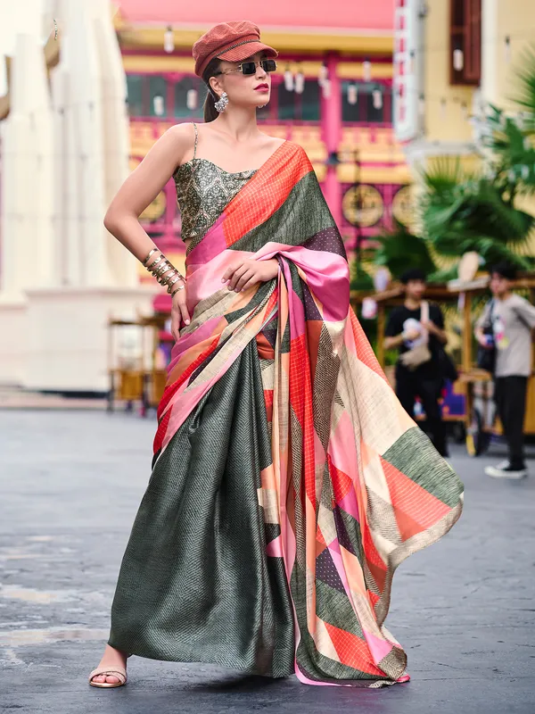 Stunning multi color saree for festive-G3-WSA56892 | United States