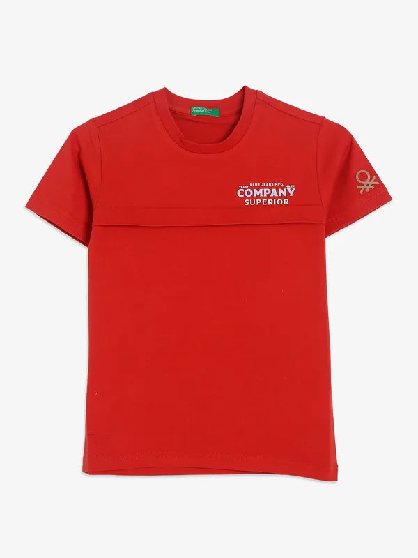 UCB cotton red half sleeves t-shirt-G3-BTS4866 | United States