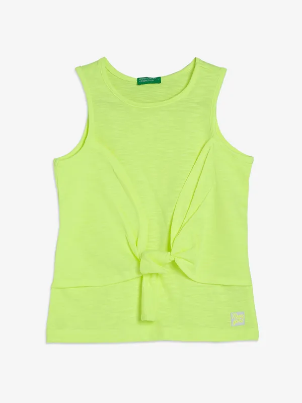 UCB neon green cotton tank top-G3-GTO3309 | United Kingdom