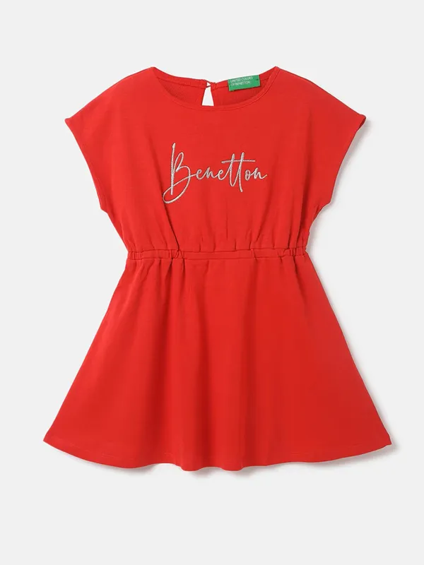 UCB red cotton frock-G3-GDR0432 | United States