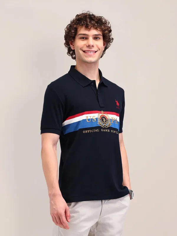US POLO black logo embroideried polo t-shirt-G3-MTS19720 | United...