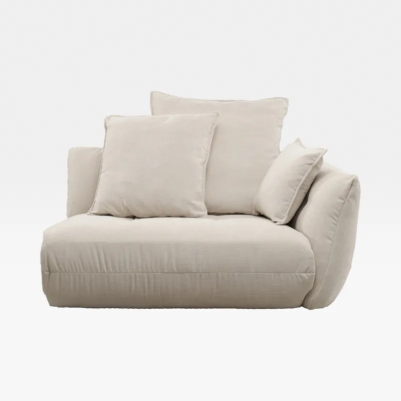Shop AURORA right arm modular chair white Online | 1000042