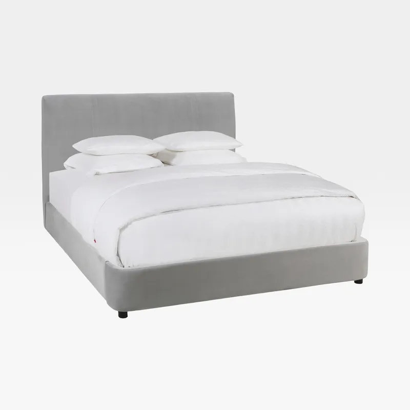 Shop PORTA bed microfibre grey - 160x200cm Online | 687167