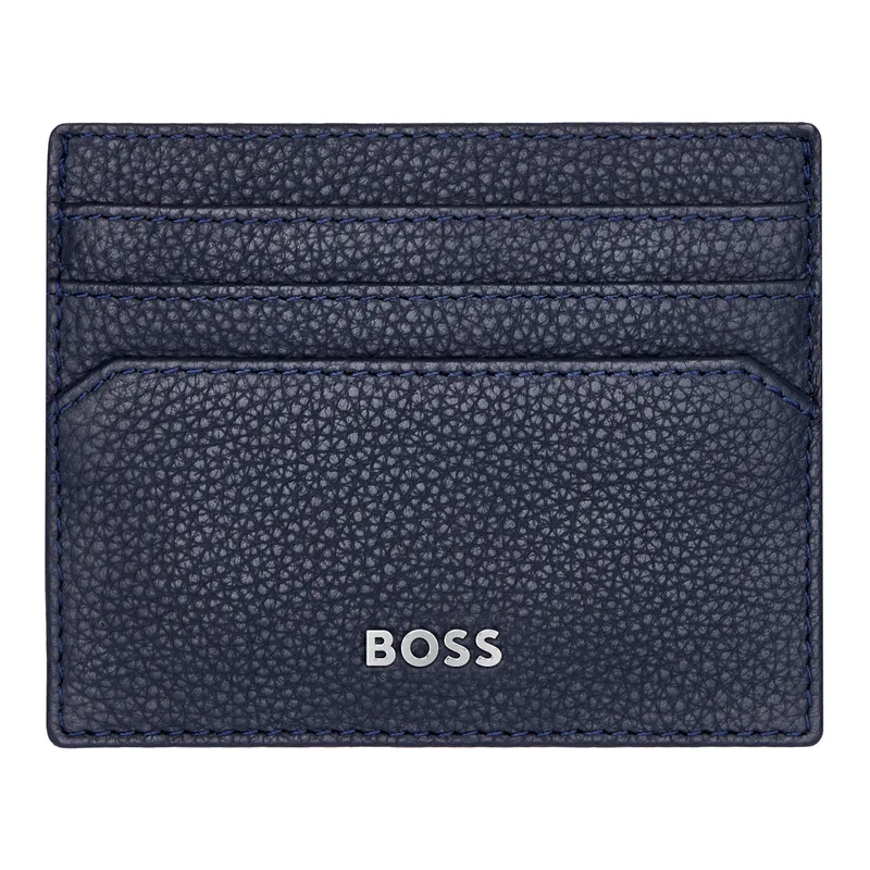 Buy Hugo Boss Card Holder Classic Grained Navy Online-William Penn