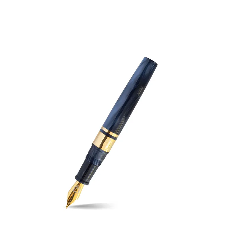 Esterbrook Model J Acrylic Capri Blue Fountain Pen with Gold Trims...