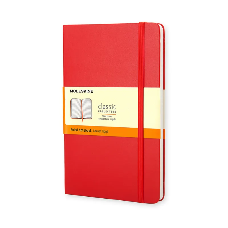 Moleskine Classic Notebook Ruled Hard Cover Large Red