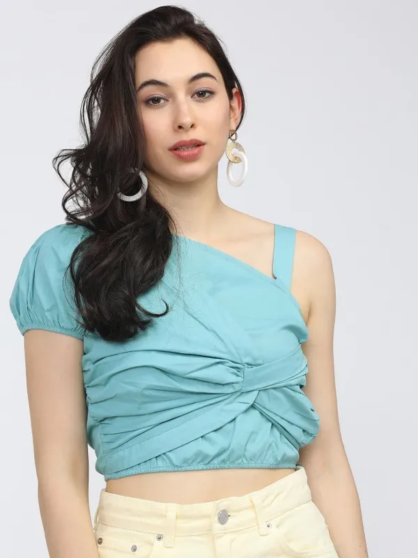 Buy Tokyo Talkies Teal. Crop Top for Women Online at Rs.399 - Ketch