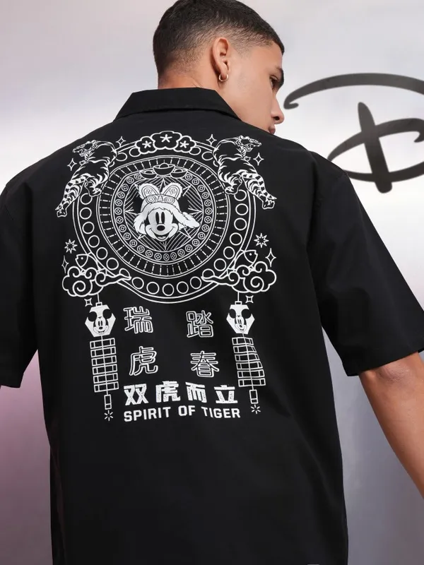 Buy Highlander Disney By Black Mickey Mouse Printed Relaxed Fit...