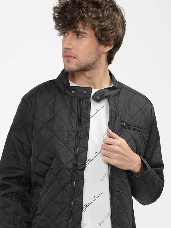 Buy Highlander Navy Blue Solid Puffer Jacket for Men Online at...