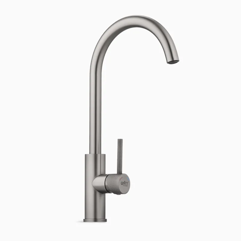 Shop Matte Grey Single Lever Sink Mixer Grey online from Gravity Bath