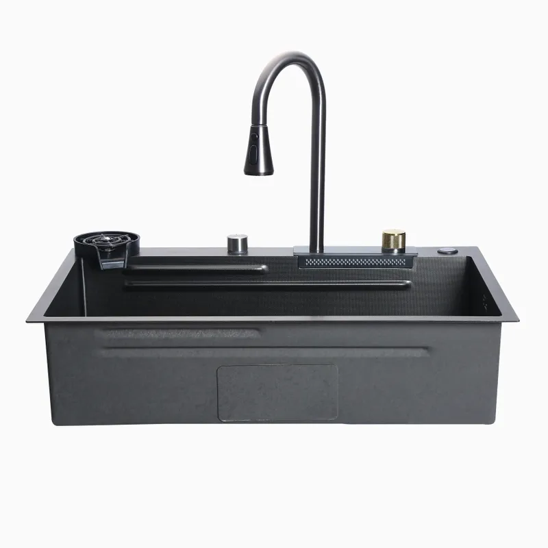 Kitchen Sink Black (31X19) Complete Smart Sink 004