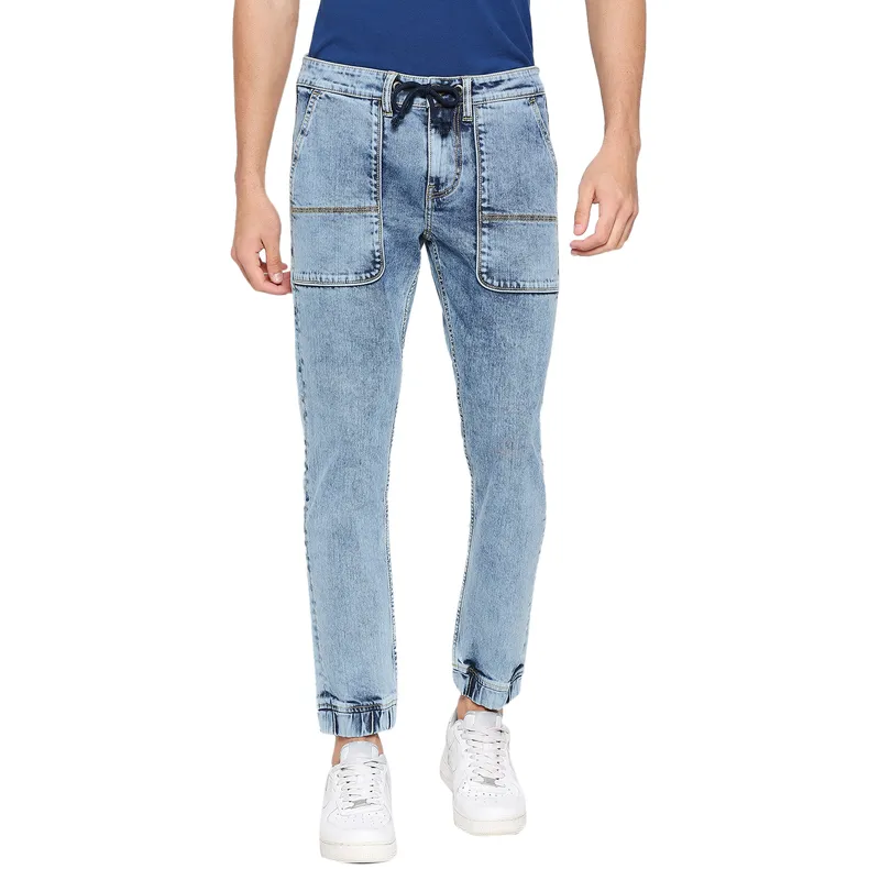 Being Human Men Jogger Fit Denim-Light Tone