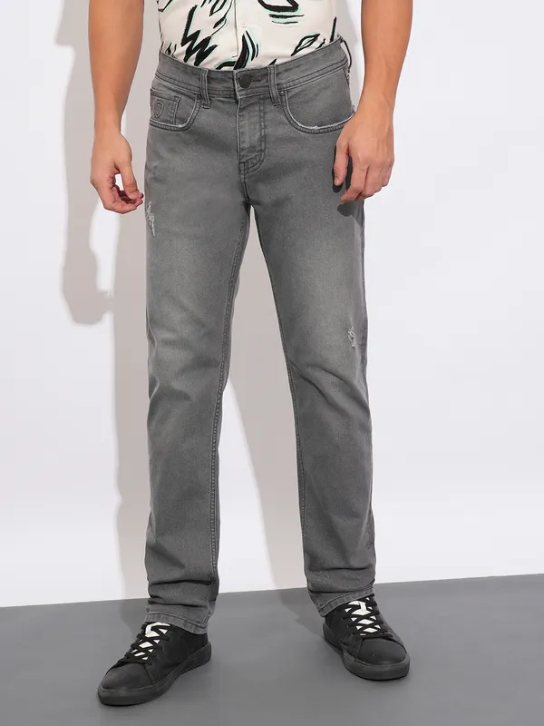 Being Human Mens-Bottom Denim Grey Tone