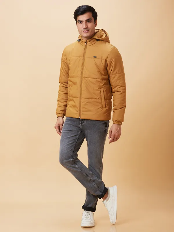 Being Human Men Jackets-Mustard