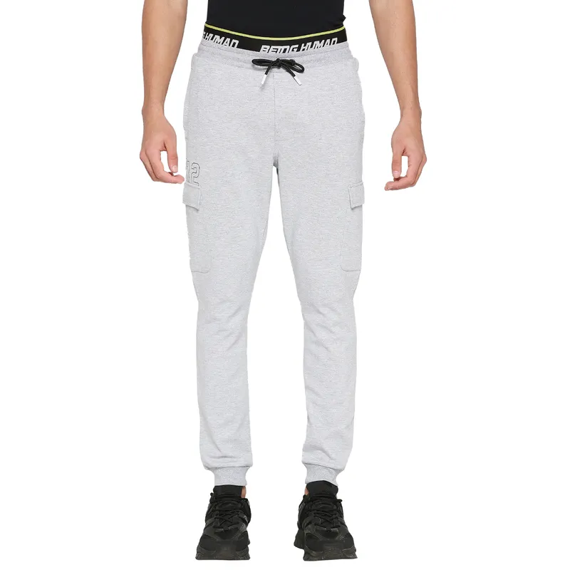 Being Human Men Regular Fit Track-Grey Mel