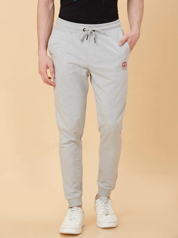 Being Human Men Regular Fit Track Pant-Grey Melange