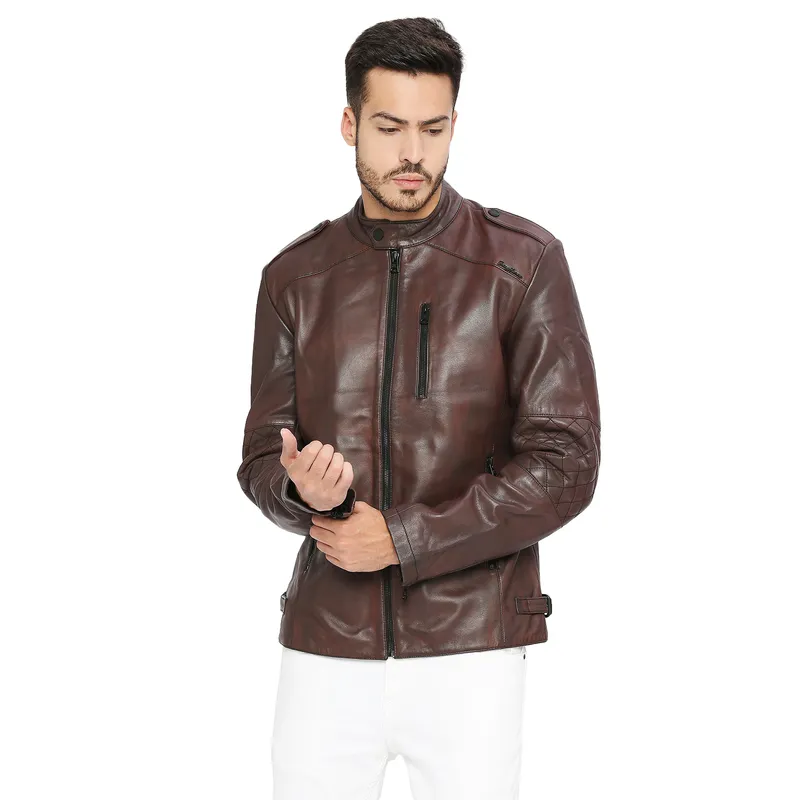 Being Human Regular Fit Men Collared Jackets-Ox Blood