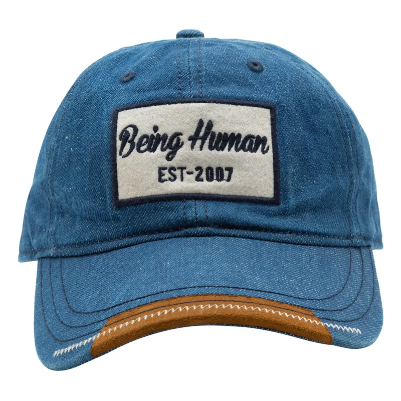 Being Human Men Blue Denim Caps