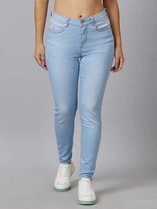 Being Human Women Skinny Fit Denim-Ice Blue
