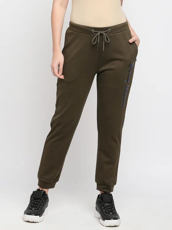 Being Human Women Jogger Fit Track-Olive