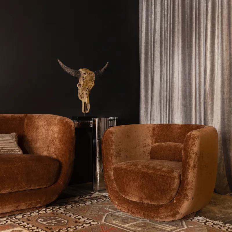 Shop OREO swivel chair brown Online | 692620 | United Arab Emirates